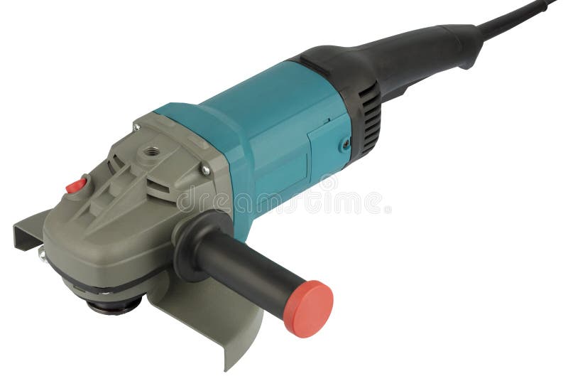 Large Angle Grinder Isolated on White Background Stock Photo - Image of ...