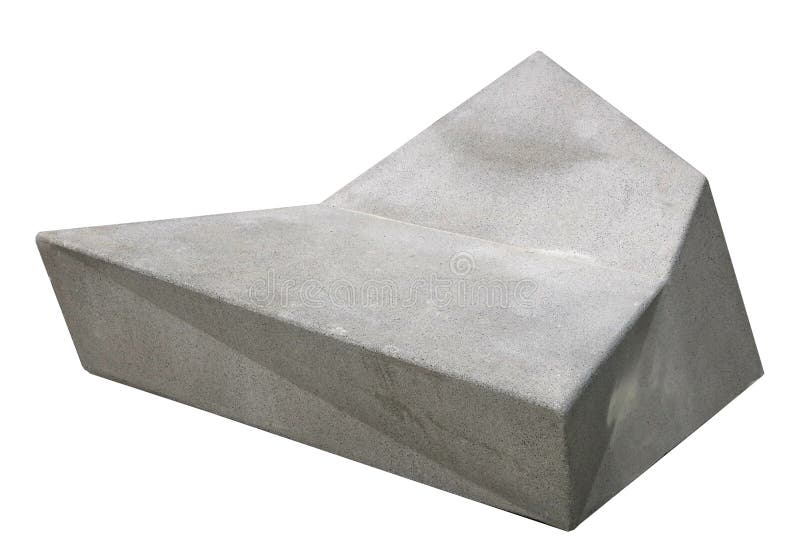 Large Angular Stone Made of Concrete Isolated Stock Photo - Image of ...