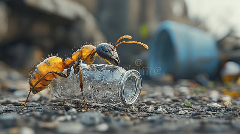 Ant Background Garbage Concept Nature Pollution Stock Photos - Free ...