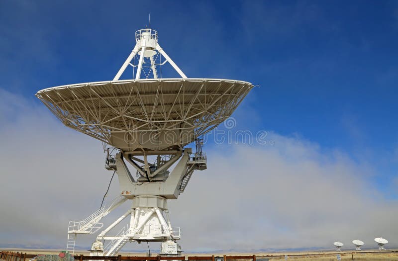 Large Antenna Pointing Upwards Stock Photo - Image of country ...