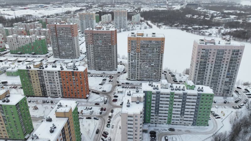 Large Apartment Building with Many Windows and Balconies Stock Video ...