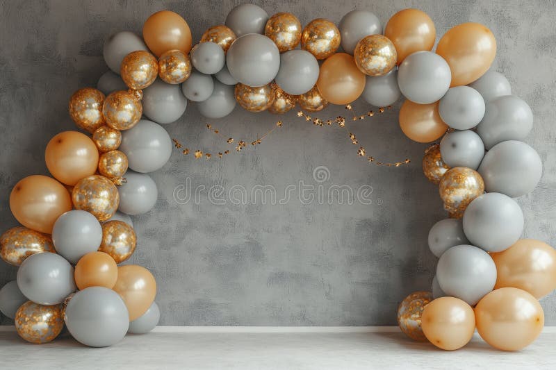 Large Arch Balloons Gold Silver Stock Photos - Free & Royalty-Free ...