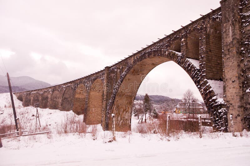 Large Arch of a Brick Bridge. Old Prewar Bridge Stock Photo - Image of ...