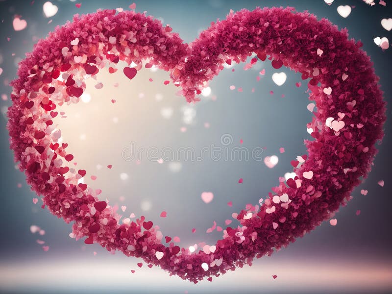 A Large Arch of Hearts Frames the Backdrop. Stock Photo - Image of ...