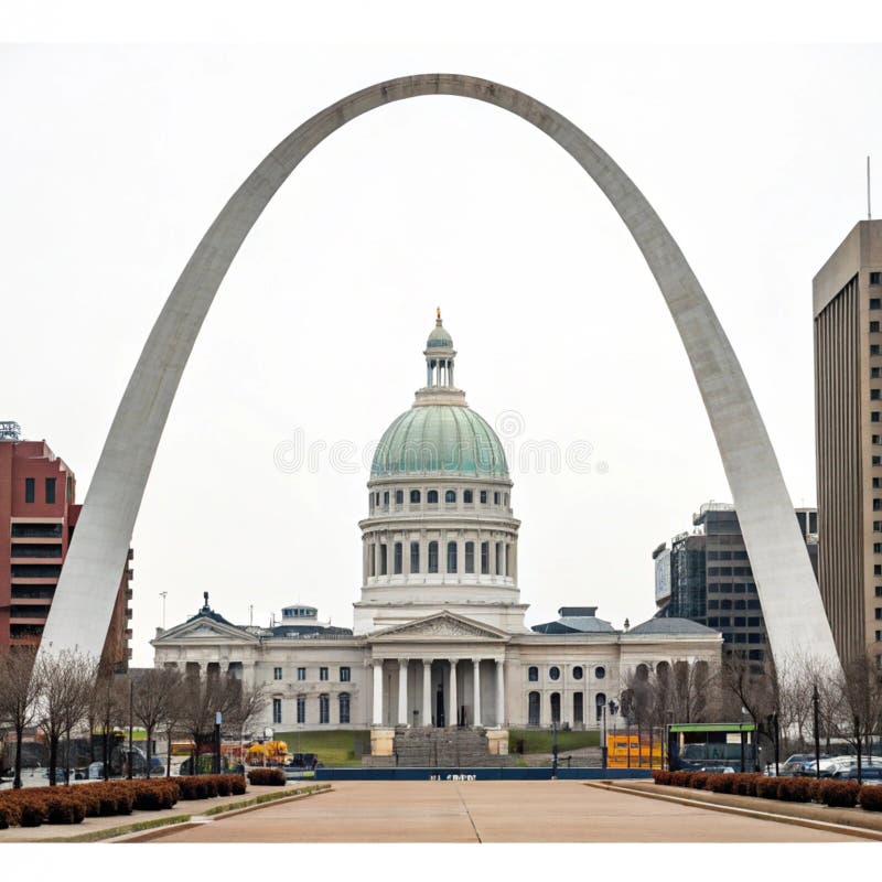 Large Arch with Picture of Building with Dome Isolated on Transparent ...