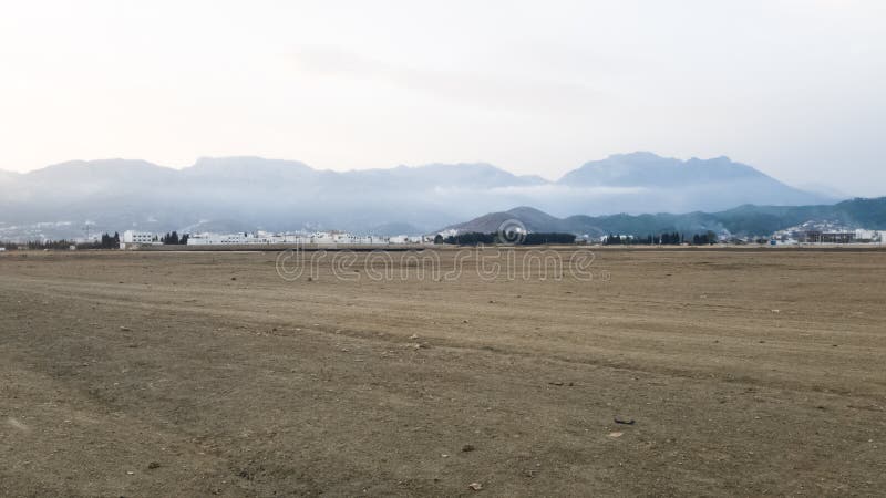 A Large Area of Soil is Free of Grass Stock Photo - Image of land ...