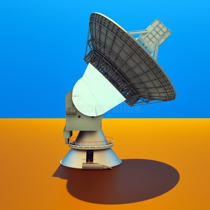 Large Array satellite stock illustration. Illustration of broadcasting ...