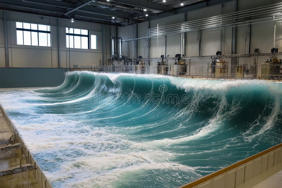 Large Artificial Waves Crash Dramatically in a Water Tank Designed for ...