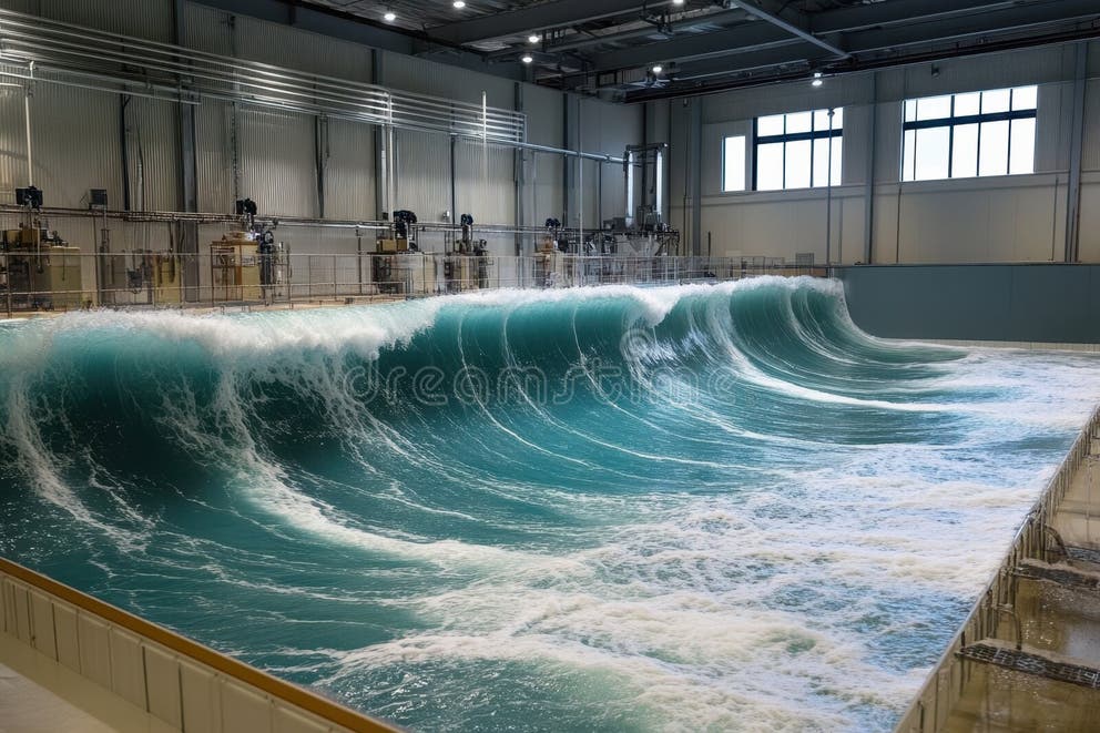 Large Artificial Waves Crash Dramatically in a Water Tank Designed for ...