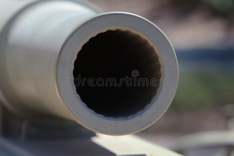 Large Artillery Cannon Muzzle and Barrel Stock Image - Image of cannon ...