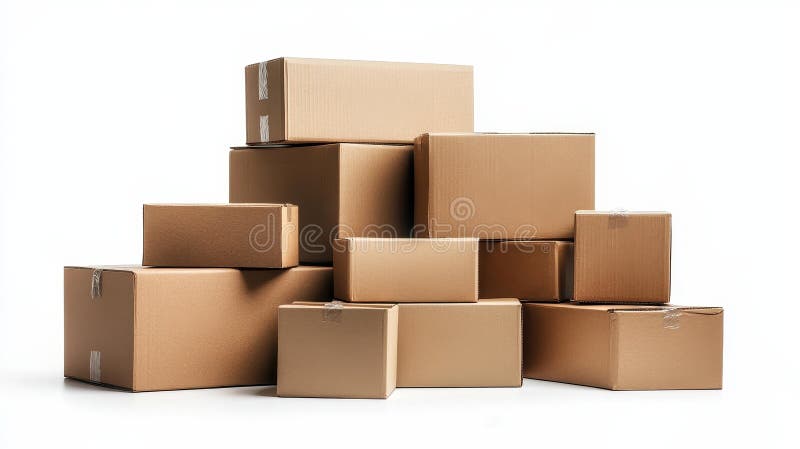 A Large Assortment of Cardboard Boxes in Different Sizes, Ideal for ...