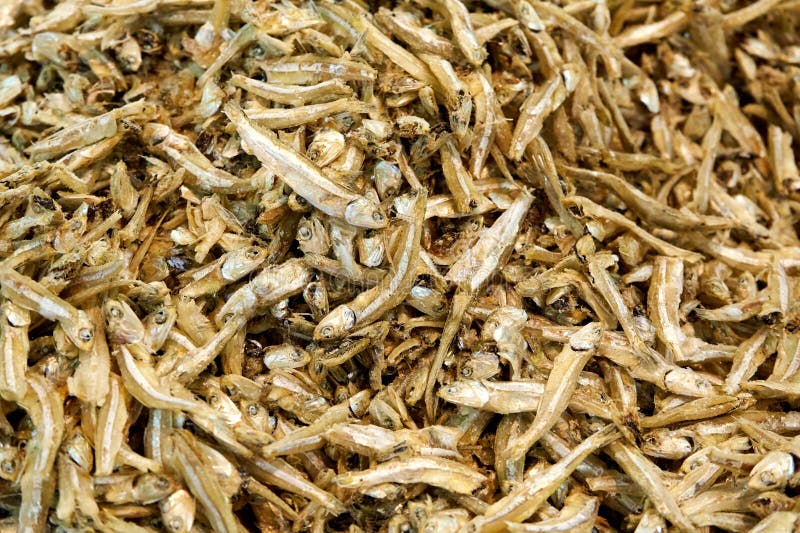 A Large Assortment of Dried Fish is on Display in the Asian Store Stock ...