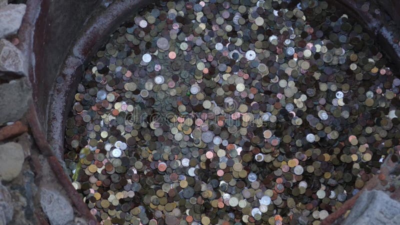 Coins from Different Countries in the Acropolis Greece Athens Throw ...