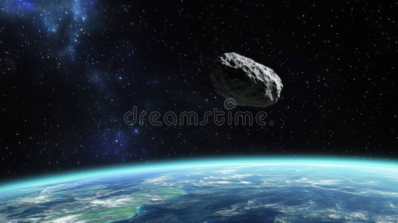 Large Asteroid Approaching Earth Capturing the Concept of Danger and ...