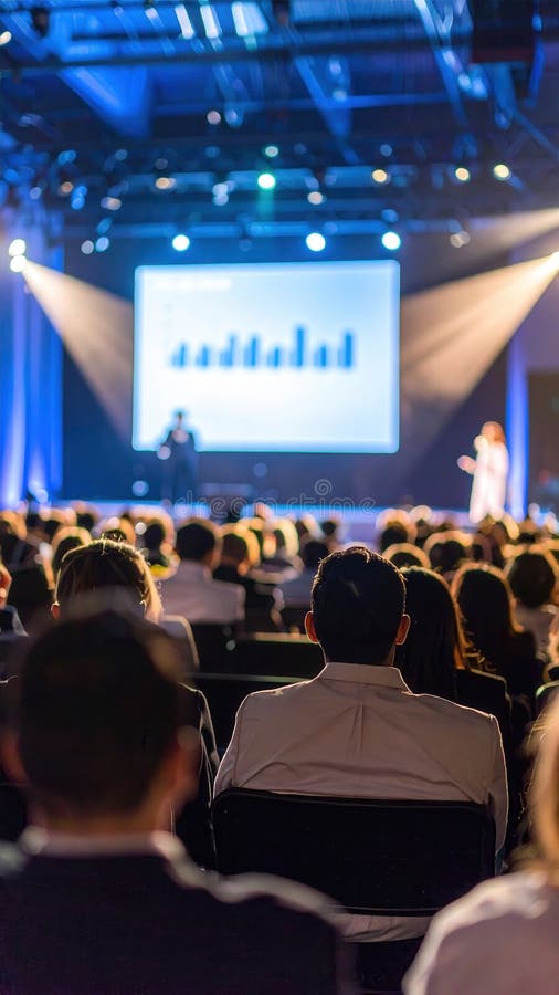 Large Ence Attending a Professional Conference or Seminar in a Modern ...