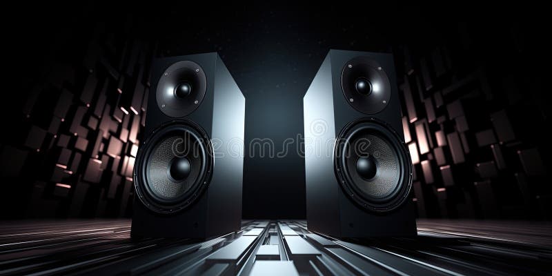 Large Audio Speakers. Sound Engineering and Equipment. Generative Ai ...