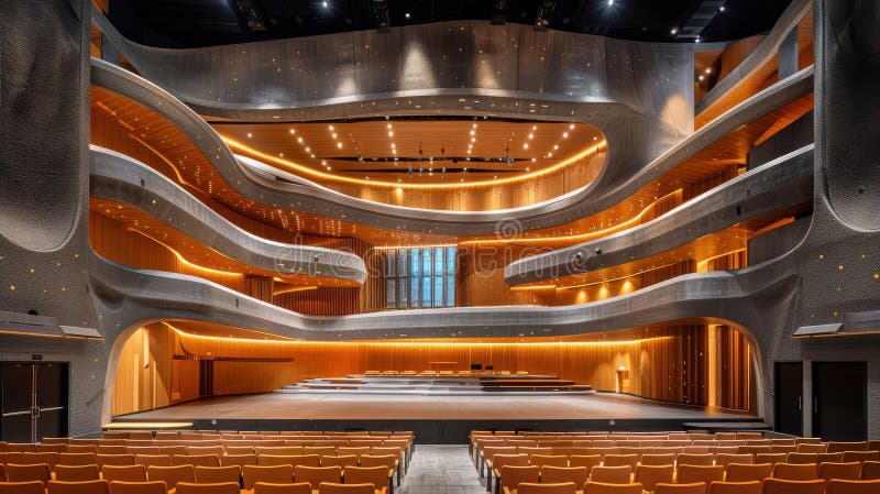 Large Auditorium Filled with Seats Stock Image - Image of conference ...