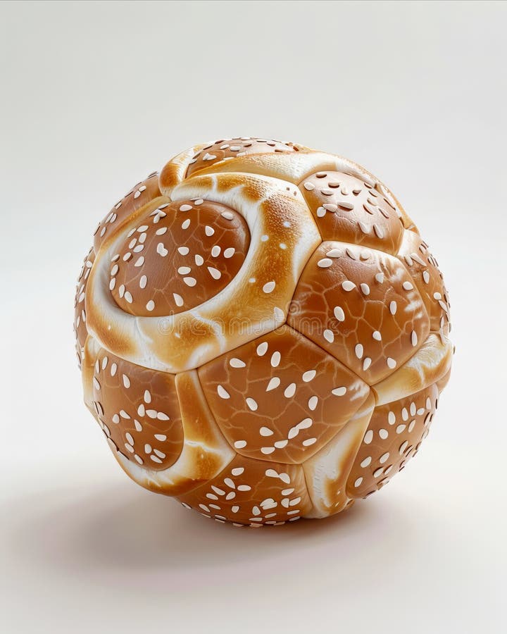A Large Ball of Bread with a Hamburger on it Stock Image - Image of ...