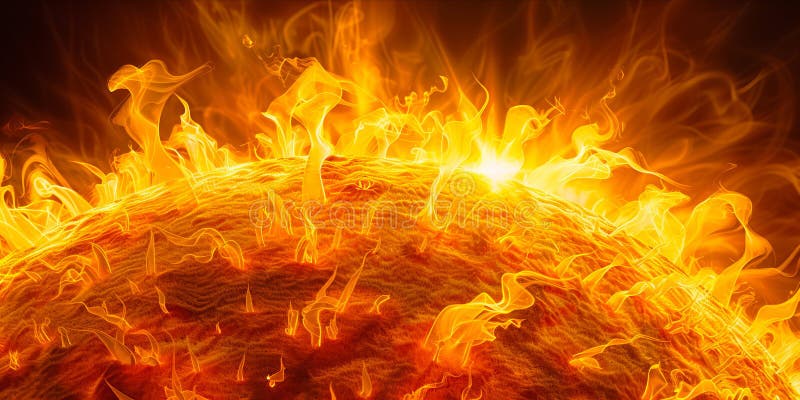 A Large Ball of Fire with Flames Stock Photo - Image of burn, explosion ...