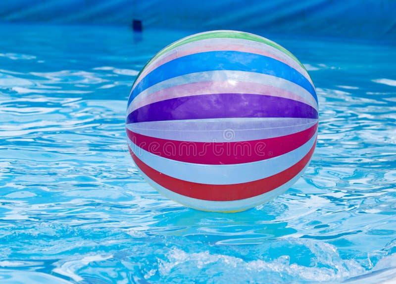 A large ball in the pool stock photo. Image of child - 111237144