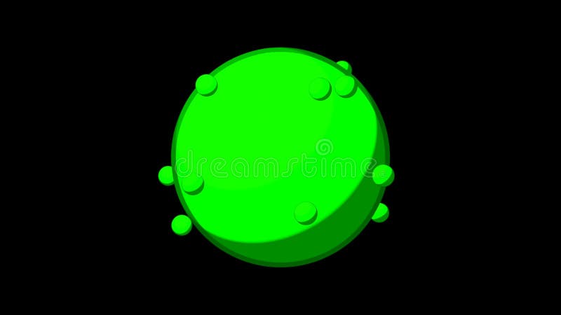 Large Ball with Rotating Circle. Design. Colored Ball with Balls ...