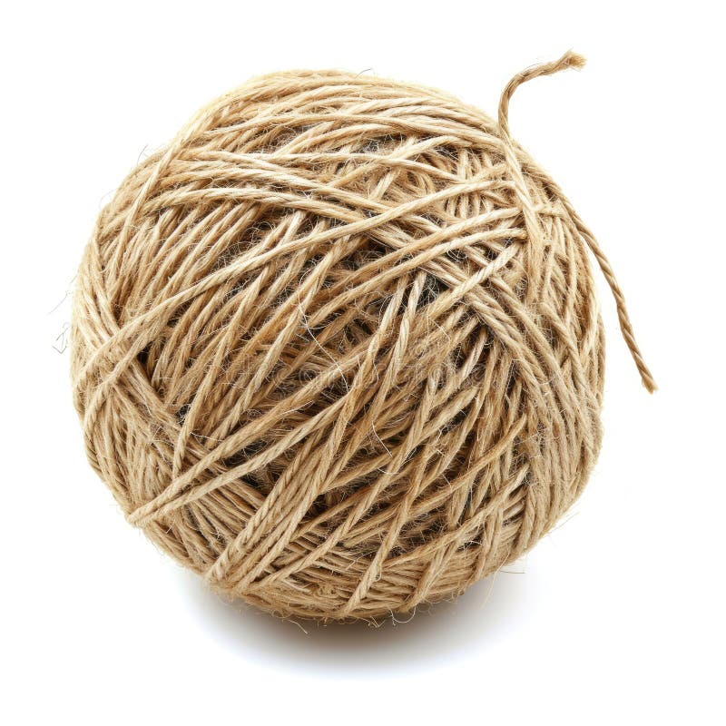 Large Ball of Twine Isolated on a White Background, Perfect for ...