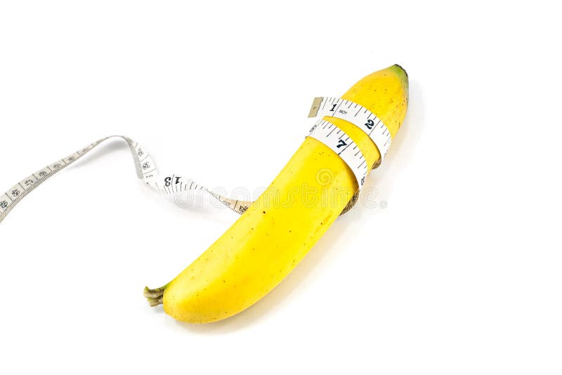 Large Banana and Measuring Tape Stock Photo - Image of measurement ...