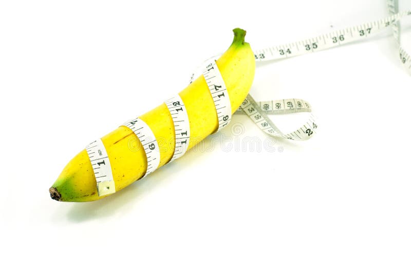 Banana and measuring tape stock image. Image of high - 36511279