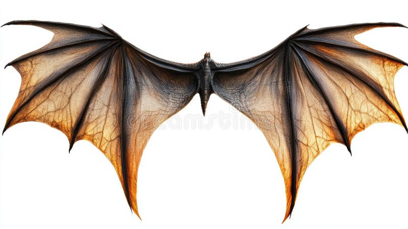 A Large Bat with Wings Spread Out Stock Illustration - Illustration of ...