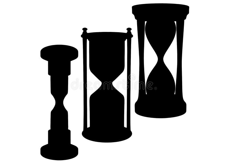 Large and Beautiful Hourglass. Stock Vector - Illustration of clock ...