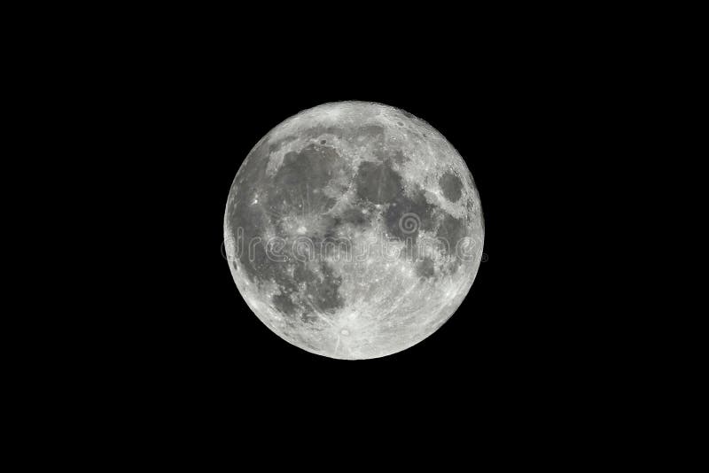 A Very Big Pretty Moon in the Dark Sky with Clouds Stock Photo - Image ...
