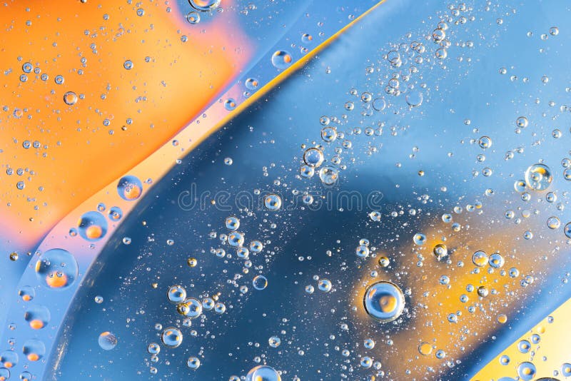 Large Beautiful Oxygen Bubbles Underwater on a Blue Background Macro ...