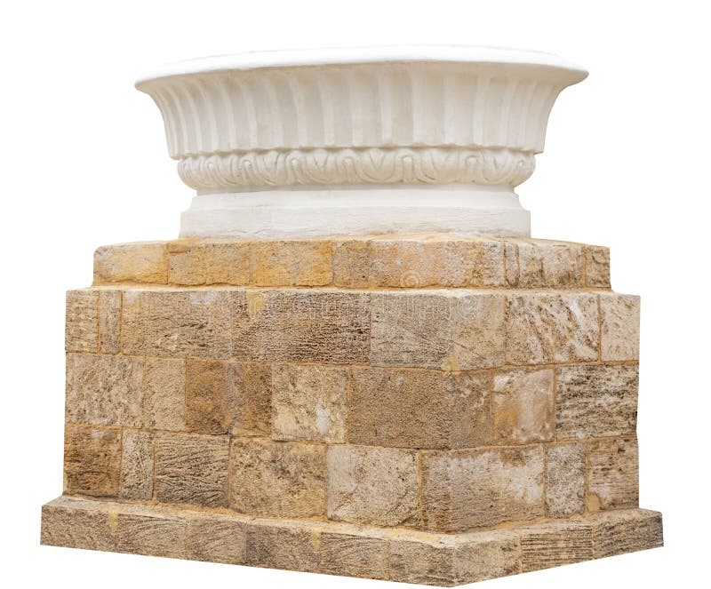 Large Beautiful Stone Vase on White Stock Photo - Image of beauty ...