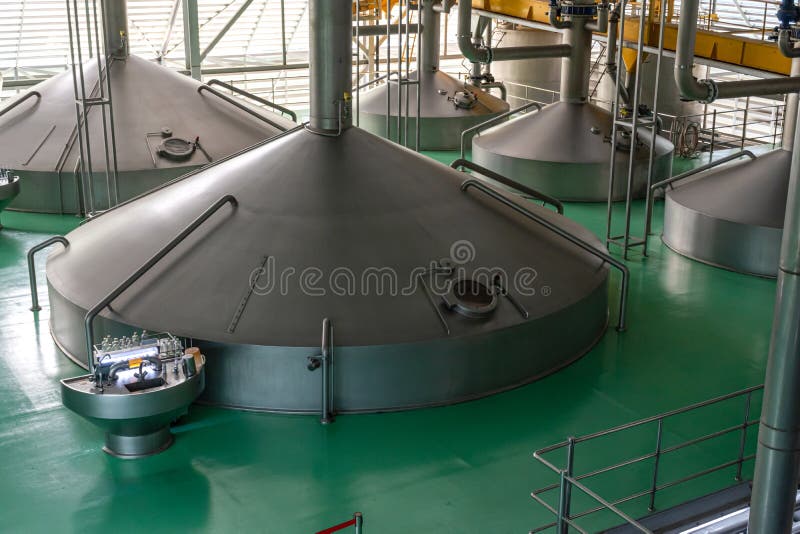 Large Beer Boiler in the Brewery Stock Photo - Image of draft ...