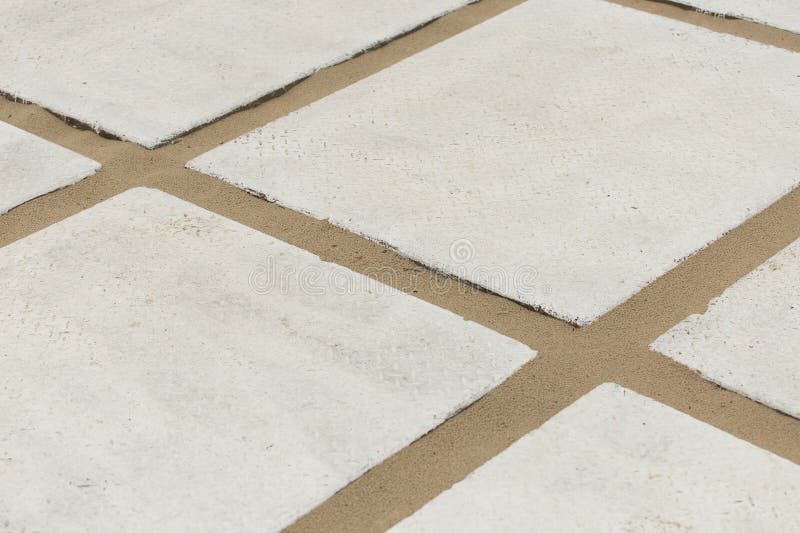 Large Big White Stone Mosaic Floor Tile Sand Texture Background ...