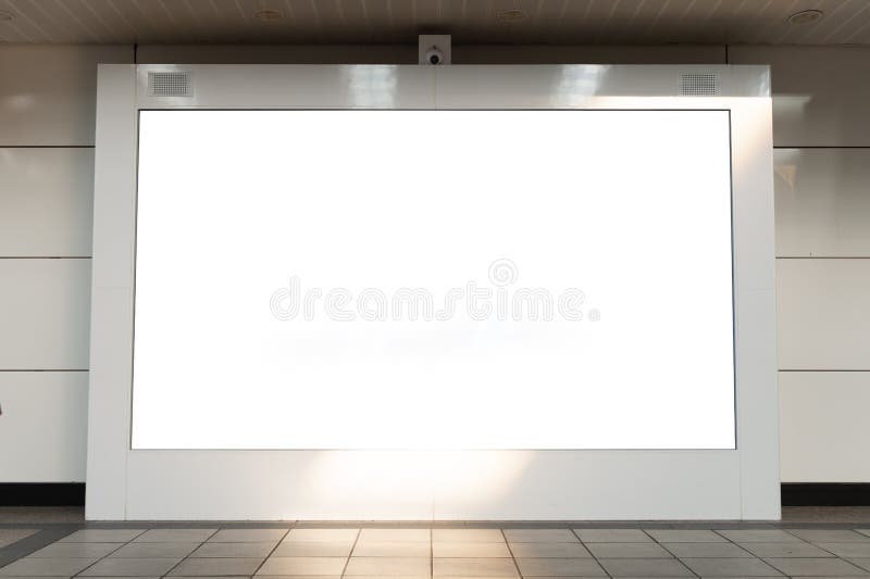 Large Billboard. Black Advertising Led Board Empty Space for Tex Stock ...