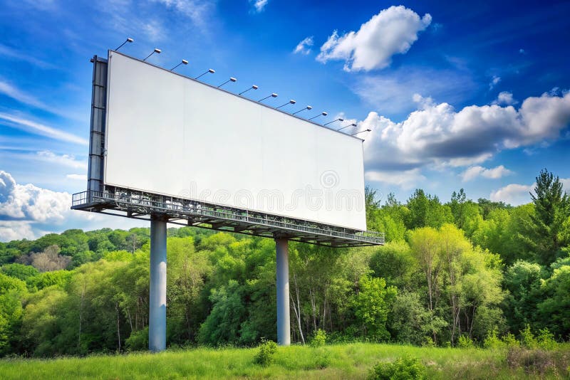 Large Billboard,isolated on Natural Background Stock Illustration ...