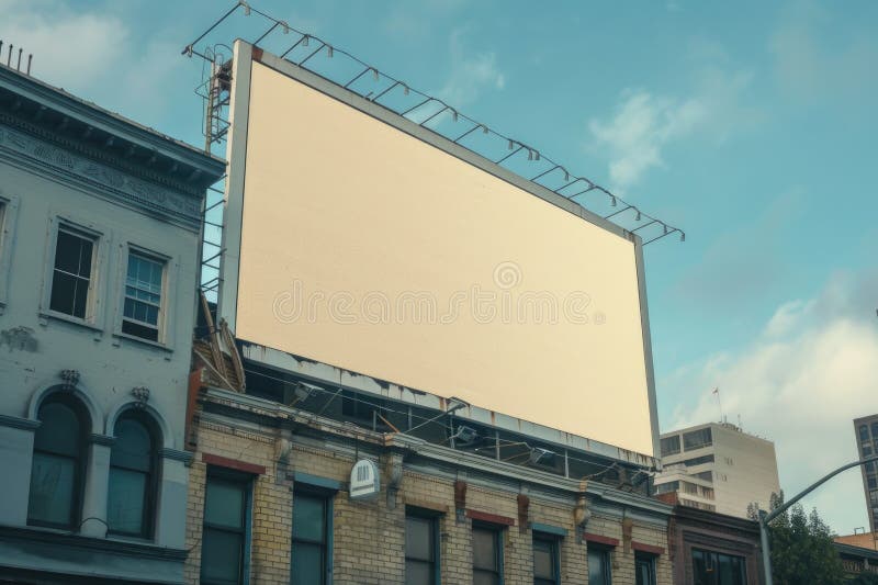 A Large Billboard on the Side of a Building. Ideal for Marketing and ...