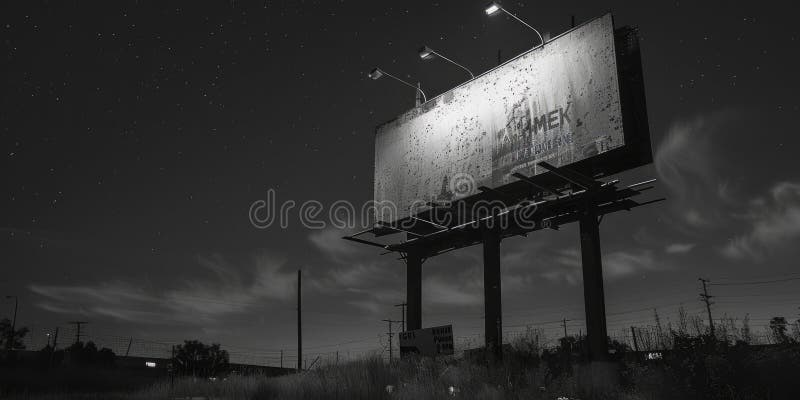 A Large Billboard Sitting on the Side of a Road Stock Photo - Image of ...