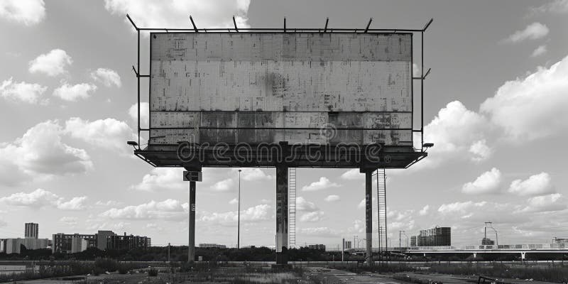 A Large Billboard Standing on the Side of a Road Stock Photo - Image of ...