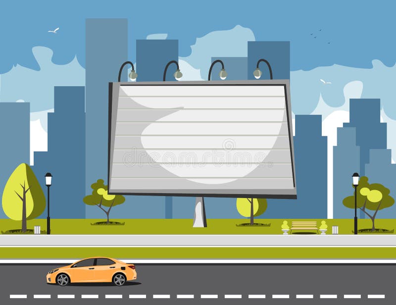 Large Billboards with Copy Space Text. Stock Vector - Illustration of ...