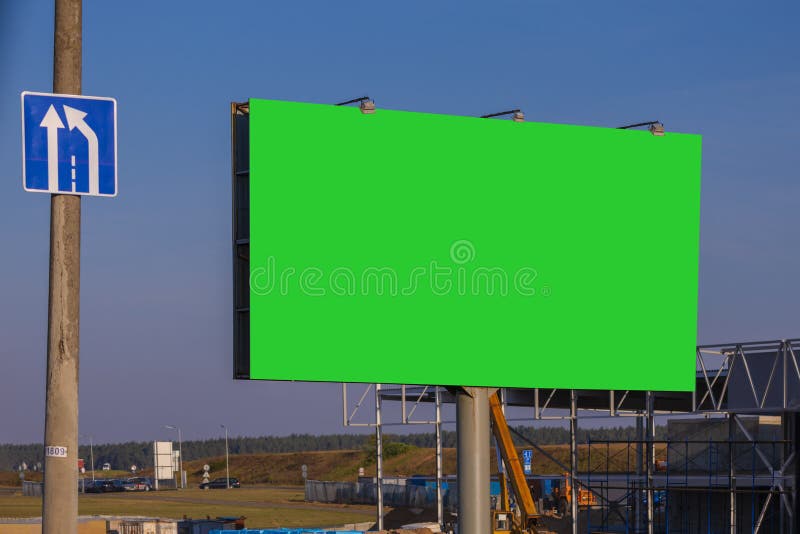 Billboards for Outdoor Advertising Along the Roads. Background for ...