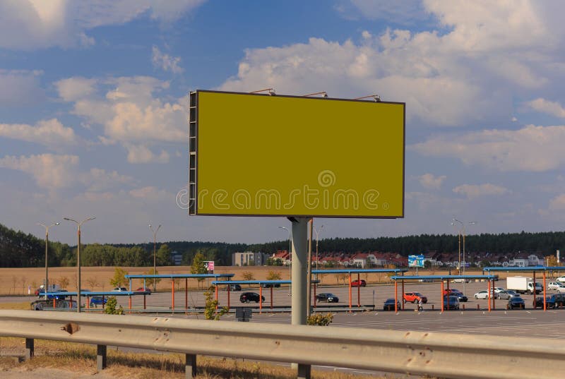 Billboards for Outdoor Advertising Along the Roads. Background for ...