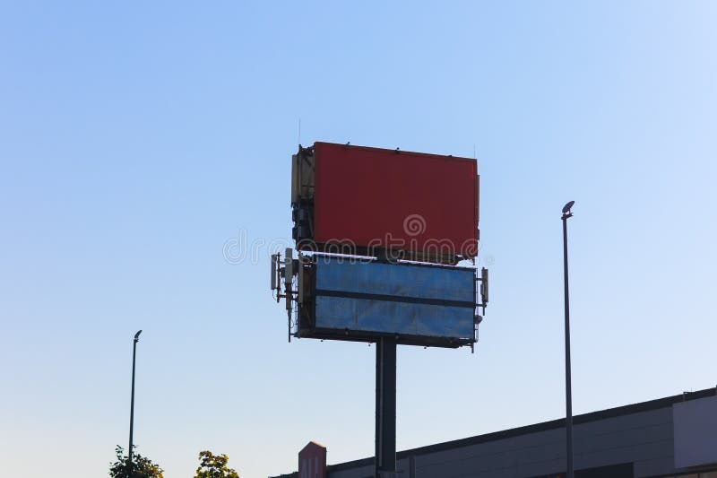 Billboards for Outdoor Advertising Along the Roads. Background for ...