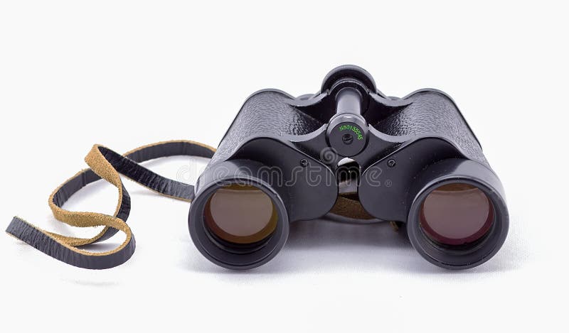 Large Binoculars on a White Background Stock Image - Image of ...