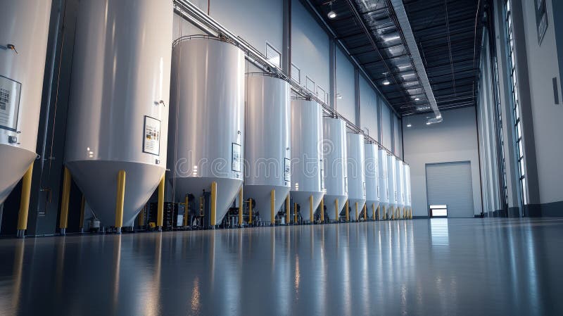 Large Biofuel Storage Tanks in Modern Processing Facility Create Eco ...