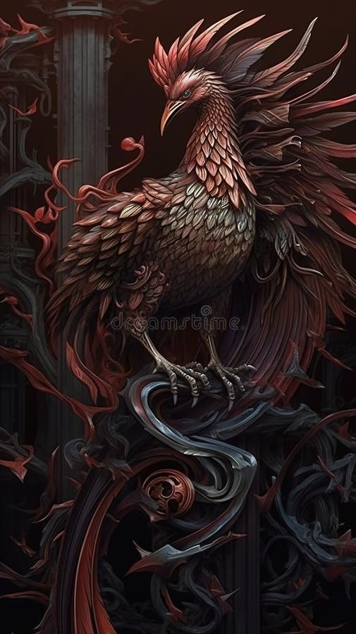 A Large Bird Sitting on Top of a Pillar. Generative AI Image. Stock ...