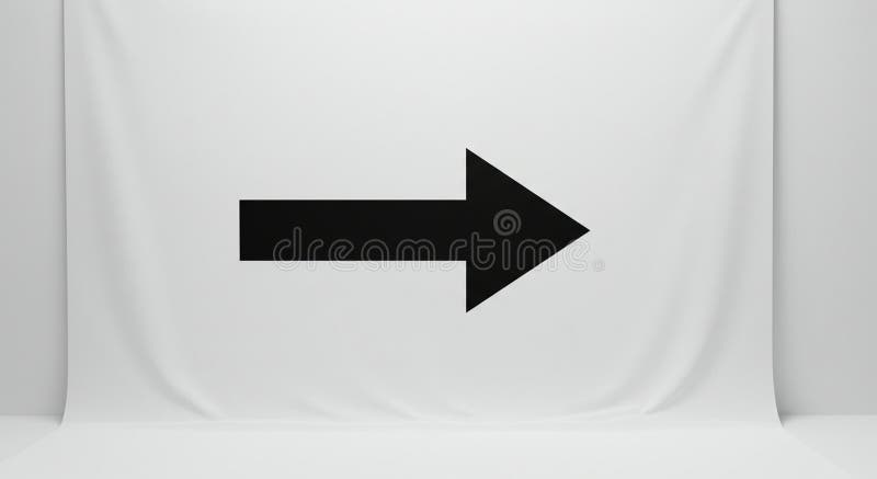 A Large Black Arrow Points To the Right, Prominently Displayed on a ...