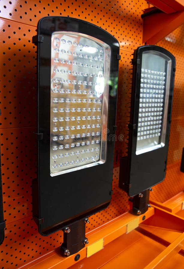 Large Black Led Panel for Street Lighting Stock Image - Image of energy ...