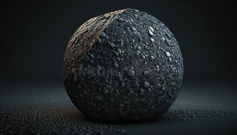 A Large Black Object with Water Drops on it S Surface Stock ...